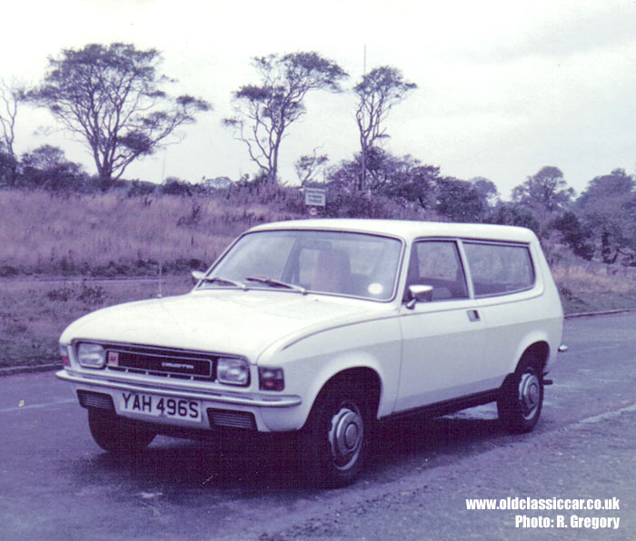 An Austin Allegro Estate car from the 1970s.